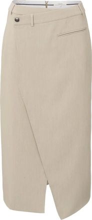 YaYa Yaya, Femme, Jupes, Beige, Taille: 40 FR Midi Skirt
