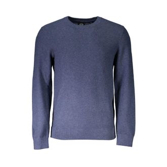 Dockers Homme, Pulls, Bleu, Taille: 2XL Pull en Coton Bleu, Col Rond, Logo
