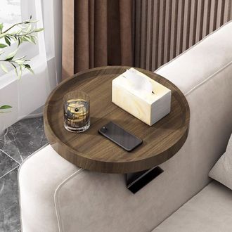 Generic Sofa Tablett, Armlehnen Tablett Mit Verstellbarer Trennwand Und Verdickter Tischplatte, Konkave Tischplatte for Taschent&uuml;Cher, Wasserbecher