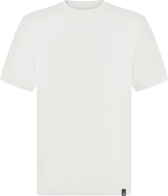Boggi Milano Homme, Tops, Blanc, Taille: XL T-shirt en coton, polyester et soie