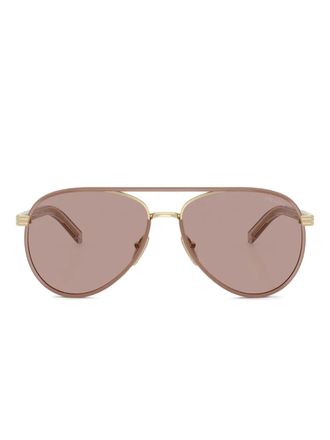 Prada Sonnenbrille mit Doppelsteg - Rosa