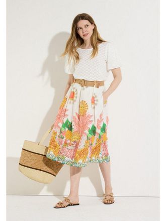 More & More Kurzarmshirt sommerliches Ajour-Kurzarmshirt