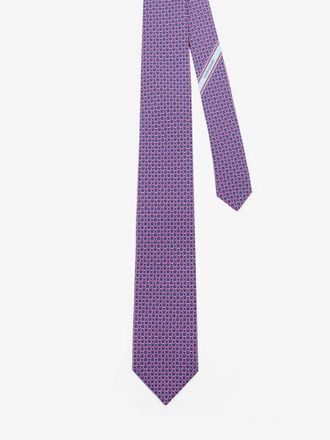 Ferragamo Mens Tie Blue Silk Ties & Bow