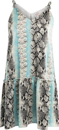 Izia Minikleid mit Schlangenprint Damen Blau Mehrfarbig