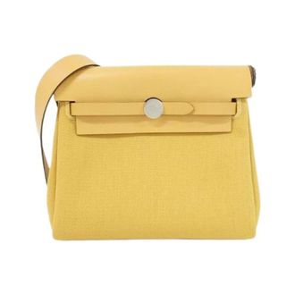 Herm&egrave;s Pre-owned Cuir sacs-ports-paule - Femme - Pre-owned - Jaune - Taille: ONE Size