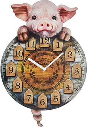 Nemesis Now Tickin-Uhr, Polyresin, Braun, 32 cm