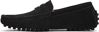 Dadijier Sunny&Baby Penny Loafer for Hommes Square Tablier Tabon Slip sur Chaussures de Conduite Couture Semelle en Caoutchouc antidérapant Nubuck en Cuir Nubu