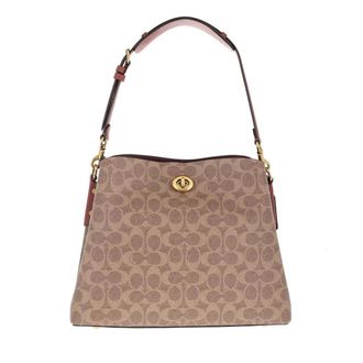 Coach Beuteltaschen - Coated Canvas Signature Willow Shoulder Bag - Gr. unisize - in Beige - f&uuml;r Damen