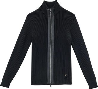 Karl Lagerfeld Homme, Pulls, Noir, Taille: XL Maglia Zip Coste