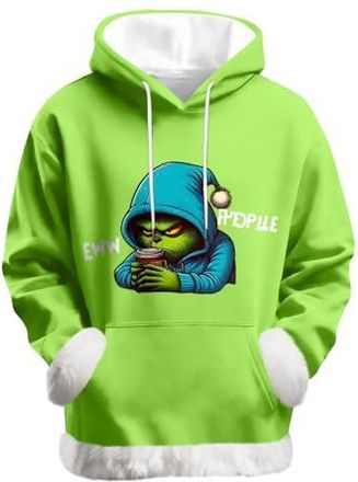 Generic Le Grinch Sweat A Capuche Femme Hiver Moche Sweatshirts Polaire Pulls The Pull De Femmes Sweet Adulte Noel 2025 Pyjama Christmas Oversize Vêtements Pl