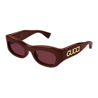 Gucci Chunky Cat-eye Sonnenbrille - - Accessories - Damen - Rot - 51 MM