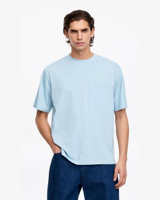Arket Lockeres T-Shirt Aus Baumwolle -Blau