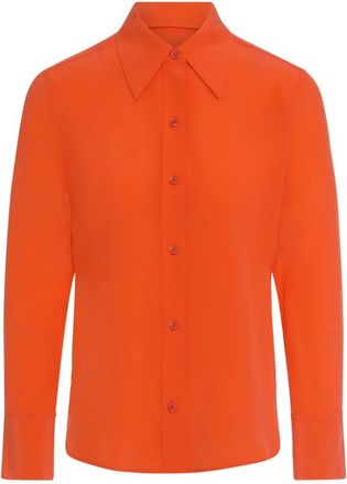Equipment Femme, Blouses et Chemises, Orange, Taille: 36 FR Leona Silk Shirt