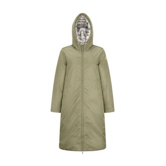 K-Way Oller Shiny Twill Fur - - Coats - Damen - Gr&uuml;n - L