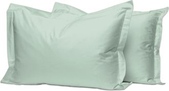 Pizuna 400 Fadenzahl Baumwolle Oxford Kissenbezug 50 X 75 Meeresschaum, 2-teilig 100% langstapelige Baumwolle weiche Mako-Satin weben luxuri&ouml;s Nur Kissenbezu