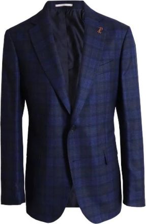 Pal Zileri Blazer en laine coupe ajust&eacute;e - Homme - Vestes - Bleu - Taille: XL