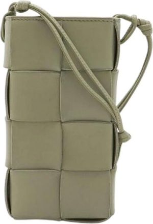 Bottega Veneta Pre-owned Cassette Leather Phone Pouch - Femme - Pre-owned - Vert - Taille: ONE Size