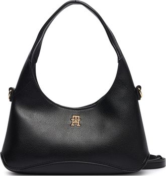 Tommy Hilfiger Handtasche Tommy Hilfiger Th Everyday Mini Hobo AW0AW19185 Schwarz
