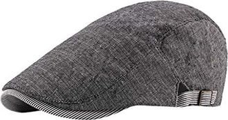 Generic Casquette de ville noire respirante unisexe en maille filet Newsboy Beret Cap Cabbie Casquette plate Casquette et accessoires Style urbain Tricot, Noi