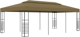 vidaXL Vidaxl - Belv&eacute;d&egrave;re 6x3x2,7 m Taupe 180 g/m&sup2;