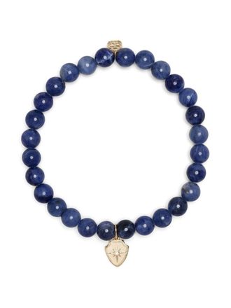 Sydney Evan bracelet en or 14ct à perles - Bleu