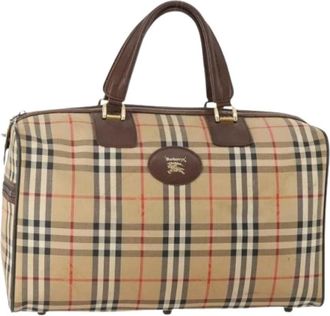 Burberry Sac Boston Pre-owned - Femme - Pre-owned - Beige - Taille: ONE Size