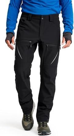 RevolutionRace Hiball Softshell Pants pour Homme, Pantalon dextérieur pour la Randonnée, Black, 3XL