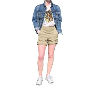Aeronautica Damen, Shorts, Gr&uuml;n, 2XSGr&ouml;&szlig;e