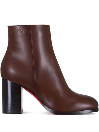 Santoni Gladys Stiefeletten mit Blockabsatz 85mm - Braun