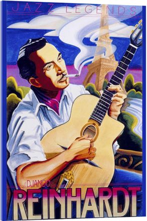 Posterlounge Django Reinhardt Acrylglasbild von Roger Pearce 13 x 18 cm Wandbilder Wanddeko