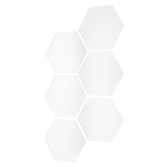 Meinposten Spiegel Wandspiegel Sechseckig 6er Set Spiegelfliesen SELBSTKLEBEND 18x21 cm