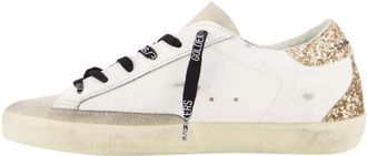 Golden Goose Low-Top Sneaker - Dames Super-Star Sneaker Wit/Glitter - Gr. 35 (EU) - in Wei&szlig; - f&uuml;r Damen