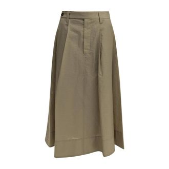 Brunello Cucinelli Plissierter Midirock - - Skirts - Damen - Beige - XL