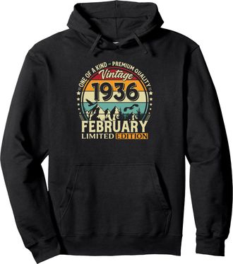 Generic 90. Geburtstag Februar 1936 Vintage Jahrgang Pullover Hoodie