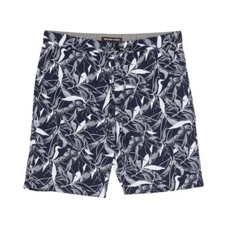 Michael Kors Homme, Shorts, Bleu, Taille: L Shorts &agrave; cordon imprim&eacute; feuillage