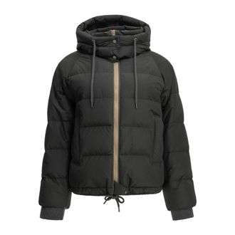 Brunello Cucinelli Taffeta Kurze Daunenjacke - - Jackets - Damen - Schwarzk - M