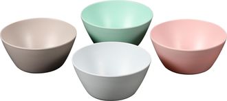 KESPER 32604 / 4er Set M&uuml;sli Schalen aus Melamin, &Oslash; 15 x H 7 cm, Obst- & Salatschalen, Salat Sch&uuml;ssel, Joghurt Schale