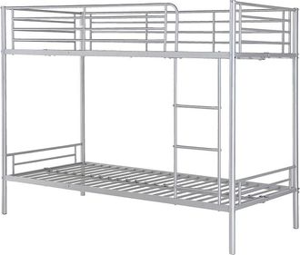 Vente-Unique Etagenbett - 2 x 90 x 190 cm - Silberfarben - DUOTIS II