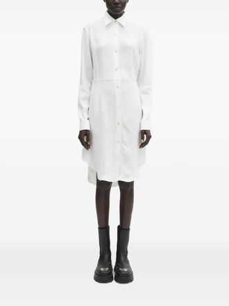 Wales Bonner Asymmetrisches Hemdkleid - Weiß