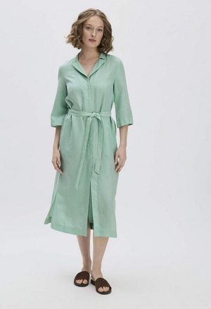 Hessnatur A-Linien-Kleid aus TENCEL Lyocell mit Leinen (1-tlg)