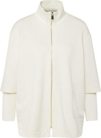 Comma Sweatjacke Sweatshirt Jacke Sweatjacke aus weichem Jersey mit Rippdetails