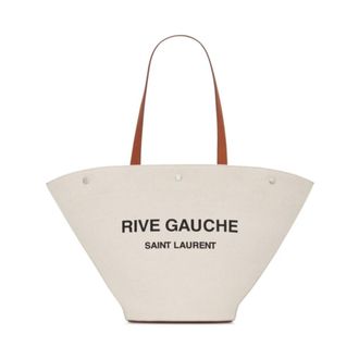 Saint Laurent Rive Gauche Logo Panier Tote Bag - - Bags - Damen - Wei&szlig; - ONE SIZE