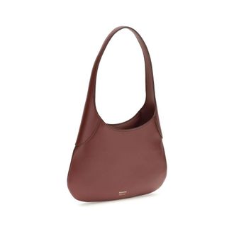 Khaite Womens Bordeaux Calf Leather Bos Taurus Shoulder Bag