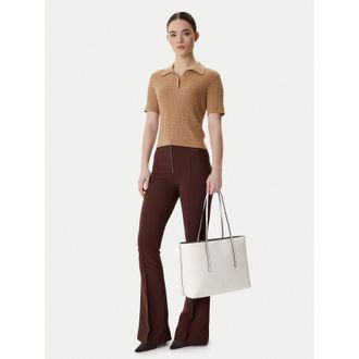 Calvin Klein Handtasche Calvin Klein Foil Logo Tote W/Pouch LV04F3274G Wei&szlig;
