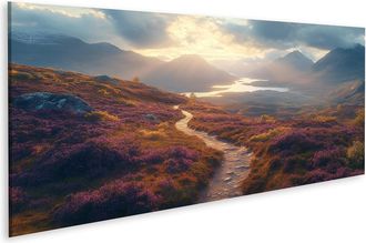 Islandburner Bild auf Leinwand Schotttland Highlands mit steilen H&auml;ngen Bilder Wandbilder Poster