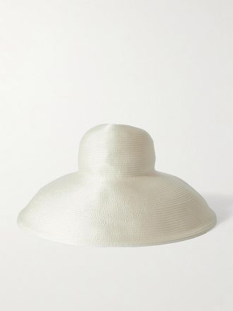 Gigi Burris Millinery Chapeau En Satin De Soie Mélangée Ingrid - Ivoire