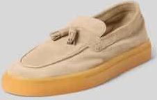 Copenhagen Loafer aus echtem Leder mit glatter Sohle