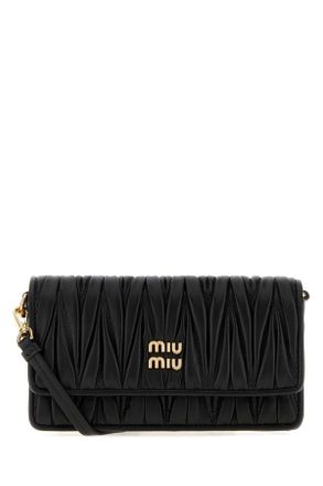 Miu Miu Nappa Leather Crossbody Bag - Black
