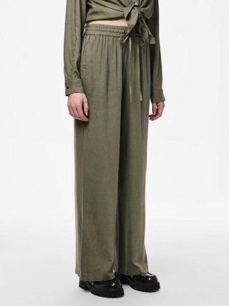 Pieces Schlupfhose PCPIA HW WIDE PANTS WVN NOOS Sommerhose, mit Leinen