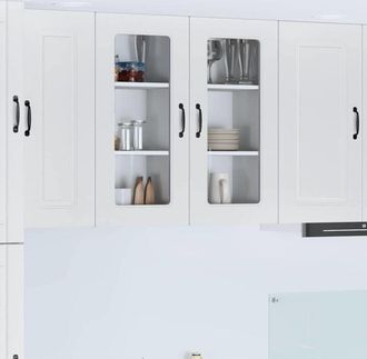 vidaXL vidaXL Armoire de cuisine Kalmar Blanc brillant 40 x 31 x 80 cm